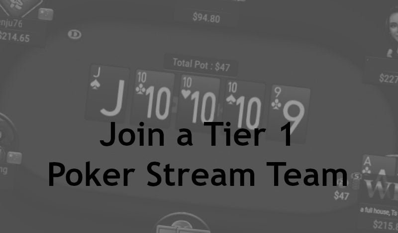 Join a Poker Stream Team – Esportsium